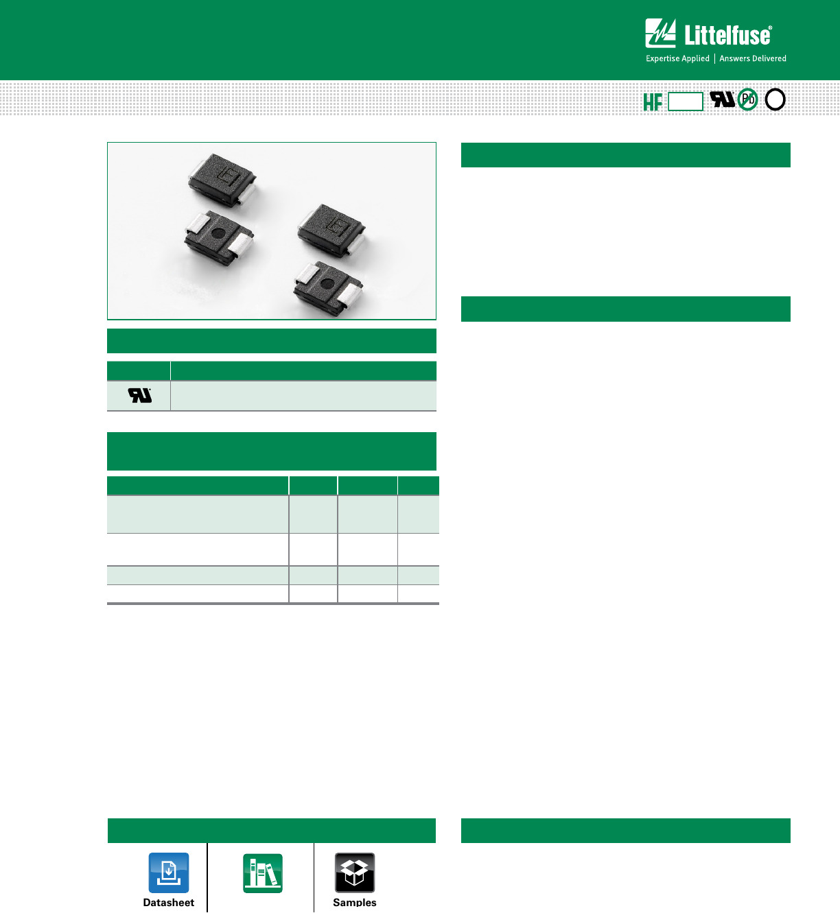 SACB Series Datasheet by Littelfuse Inc. | Digi-Key Electronics